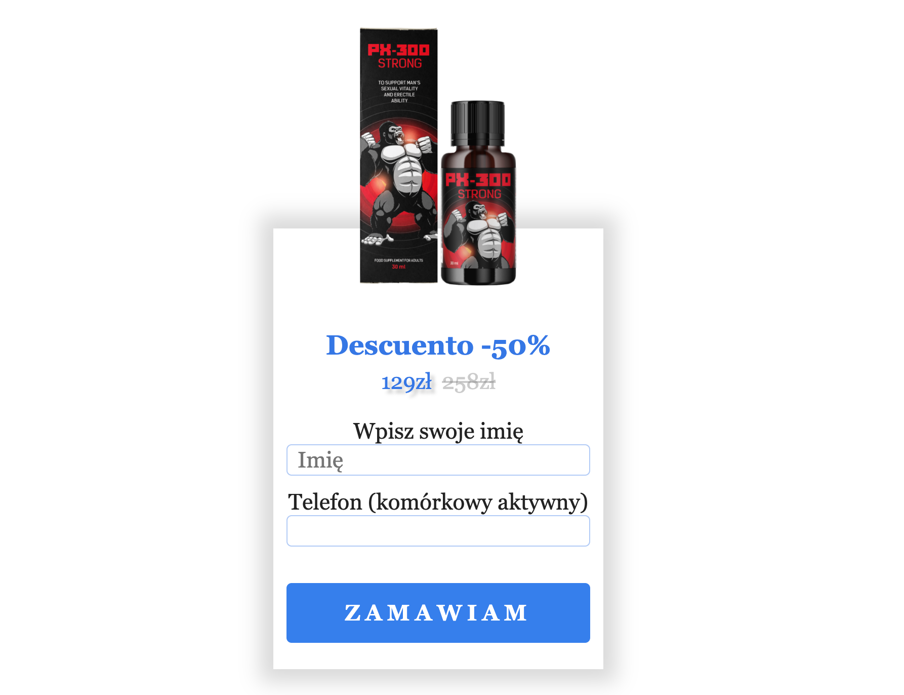 PX-300 Syrop dla mężczyzn: wzmocnij swoją pewność siebie i siłę